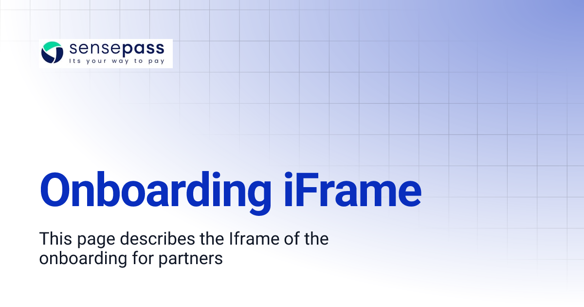 Onboarding iFrame | SensePass